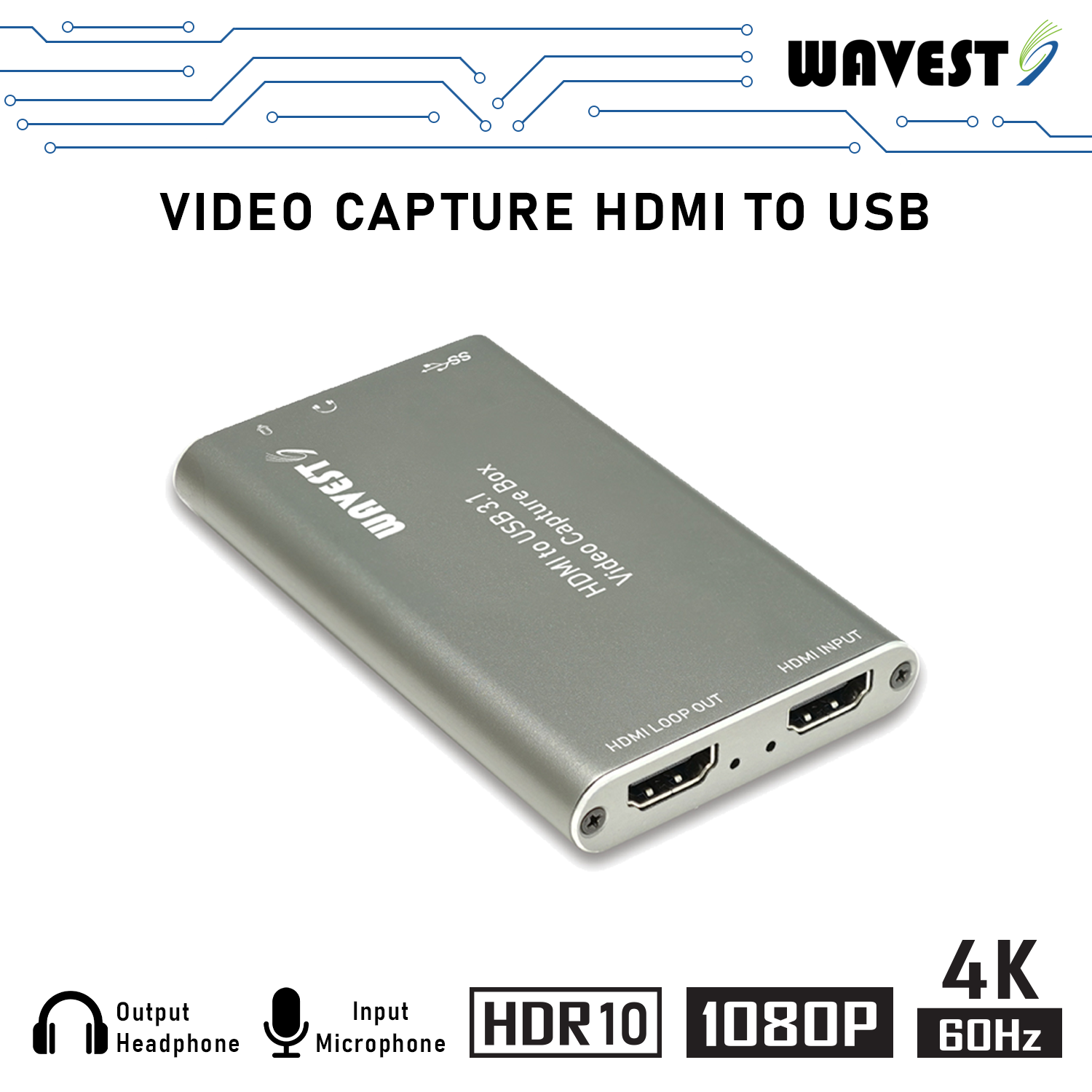 HDMI to USB3.1 Video Capture Box | Wavesplitter Indonesia